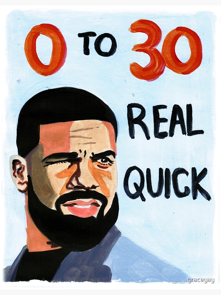 Póster «Tarjeta de cumpleaños de 0 a 30 Real Quick» de graceyay | Redbubble