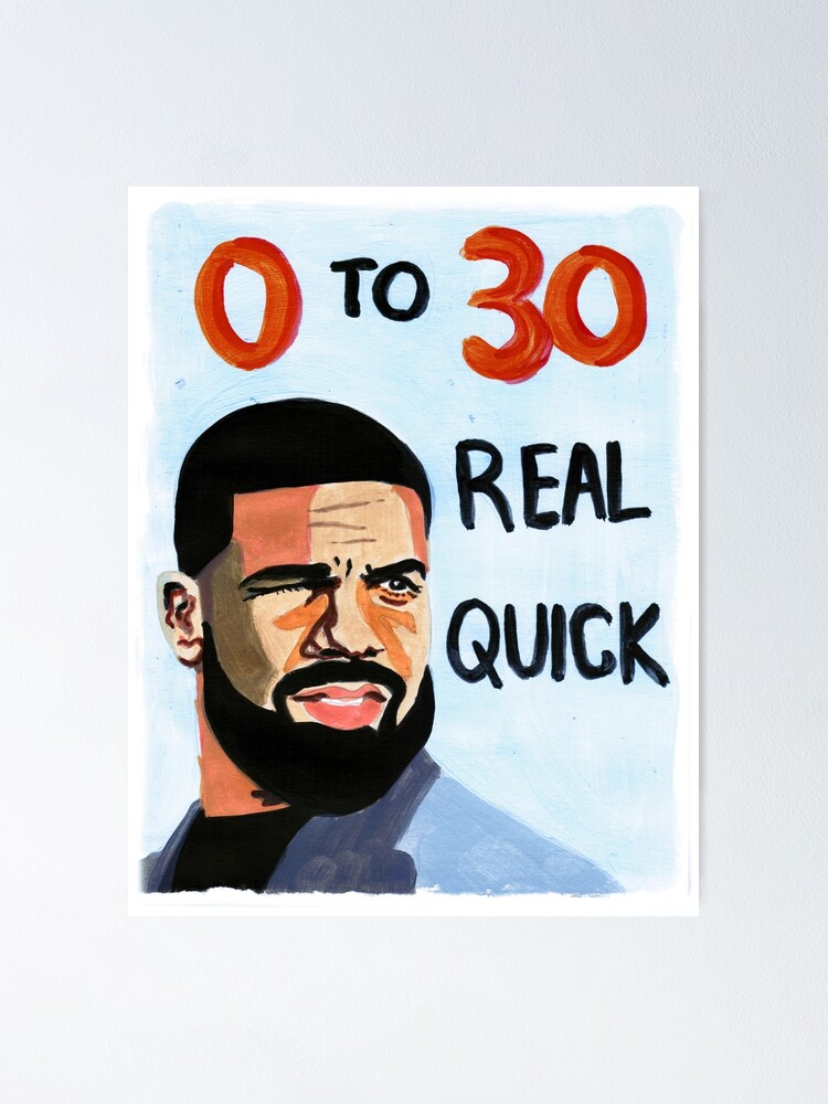 Póster «Tarjeta de cumpleaños de 0 a 30 Real Quick» de graceyay | Redbubble