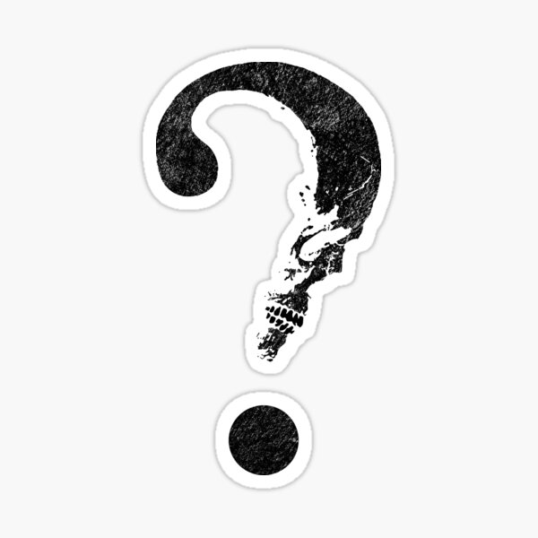 "Question Mark Skull Skeleton - Quo vadis?" Sticker for Sale by ...