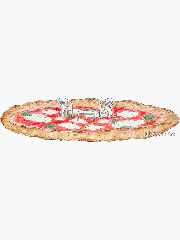"Pizza chillin" Sticker by NateQuinnArt | Redbubble
