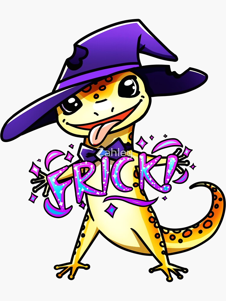 "Gecko Wizard" Sticker by Zahley | Redbubble