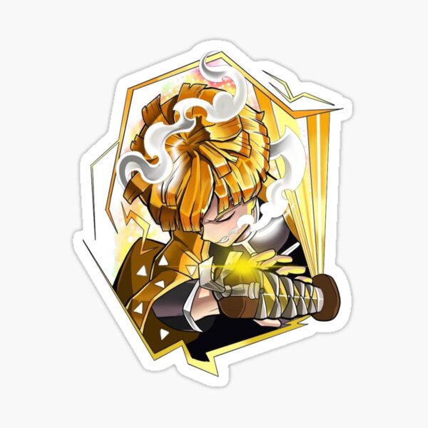 "Demon Slayer - Zenitsu" Sticker by andrefelippe11 | Redbubble