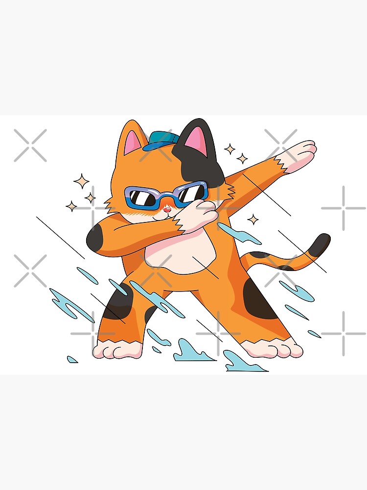 "Dabbing Cat Cool Funny Dab" Poster for Sale by vhtrocate | Redbubble