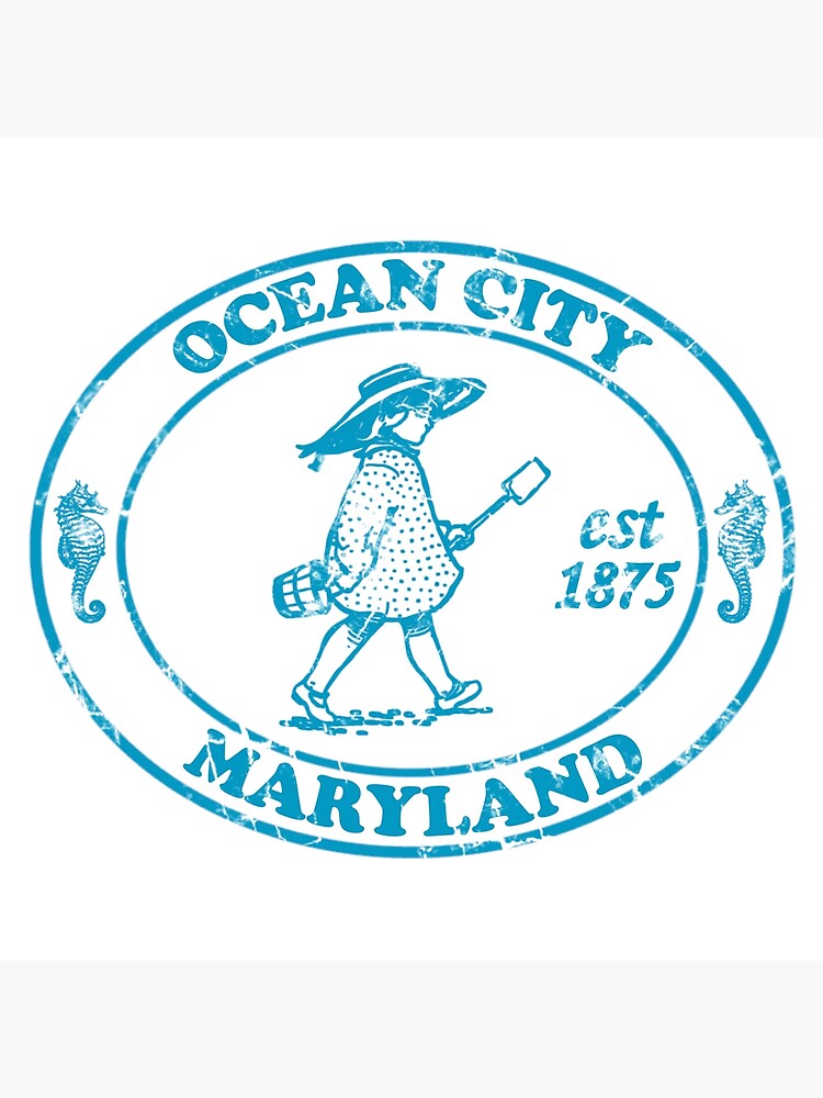 "Vintage Ocean City Maryland Logo" Art Print for Sale by mrtraz | Redbubble