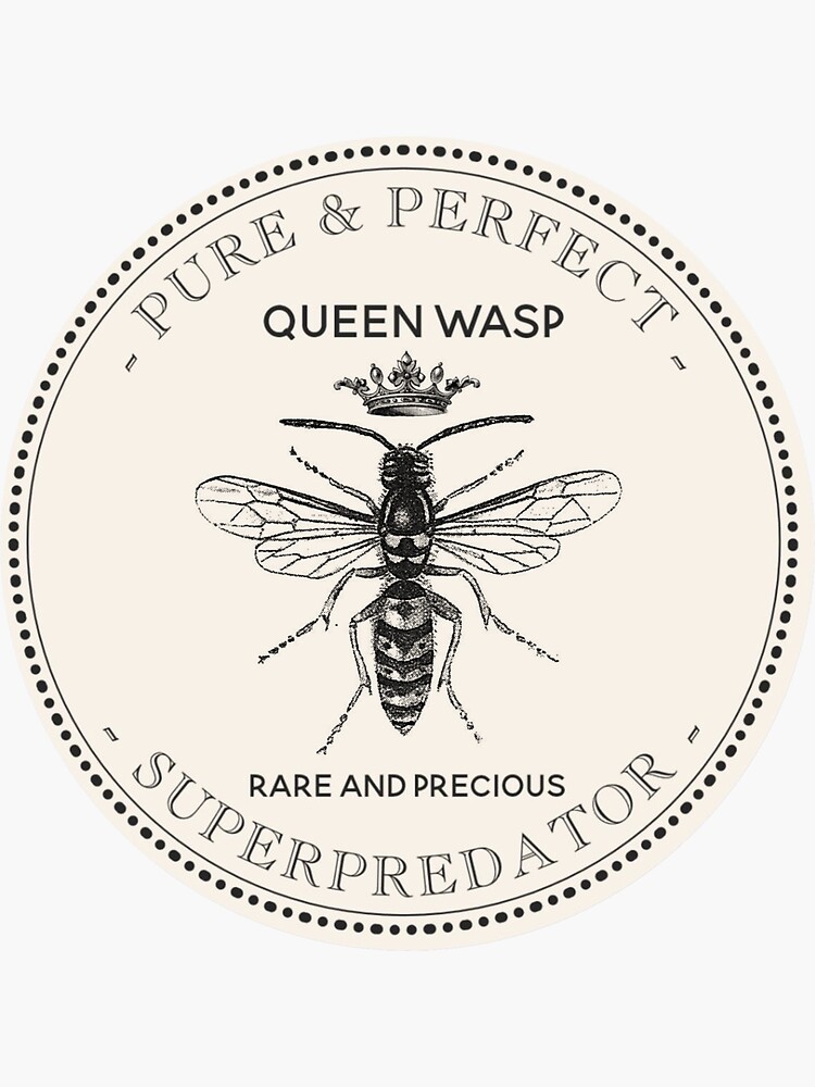 "Queen Wasp Vintage Label" Sticker for Sale by TournesolTintin | Redbubble