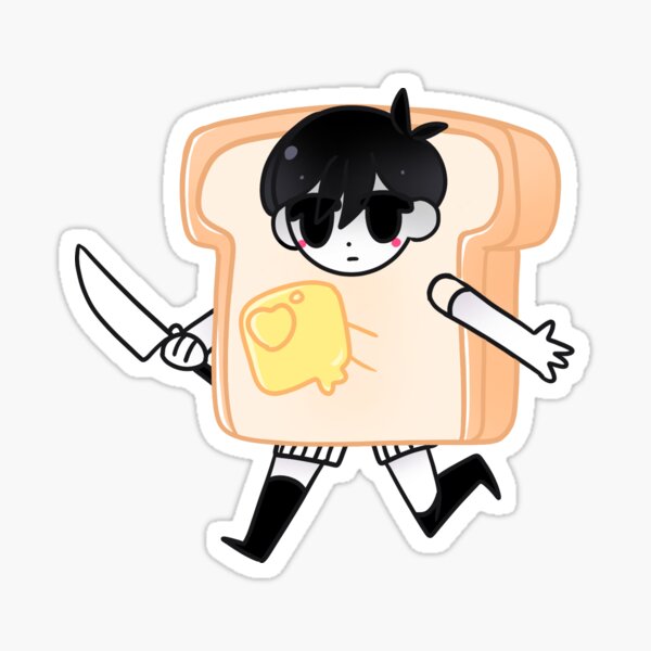 "Omori but toast" Sticker for Sale by Gianttubeworm | Redbubble