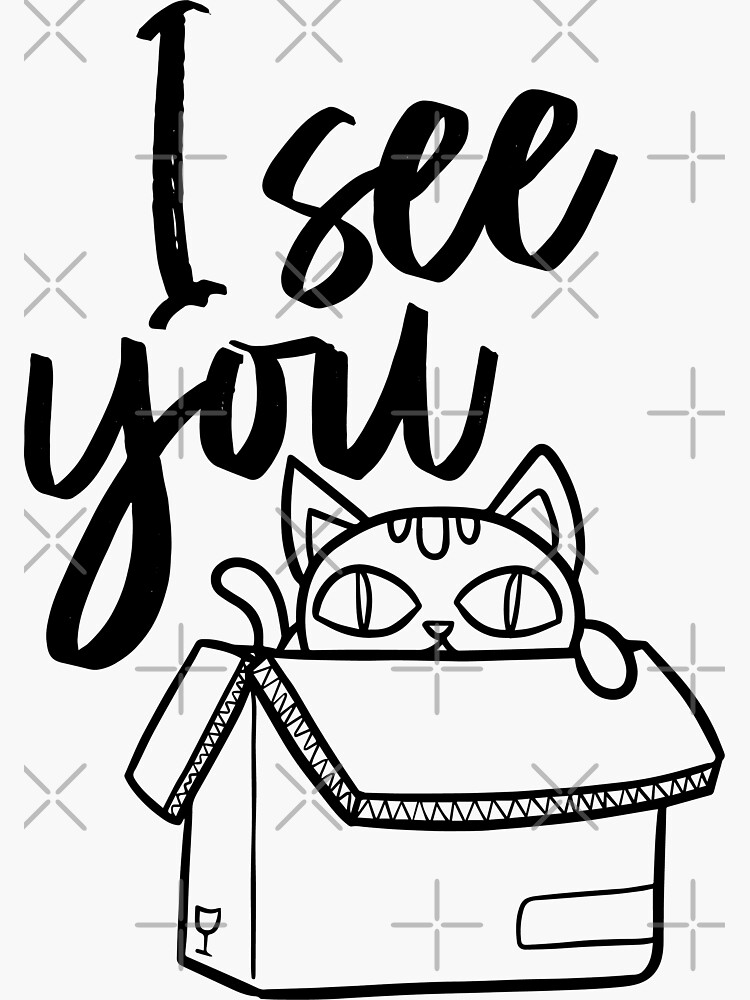 "Cute Cat Hiding" Sticker by createevzone | Redbubble