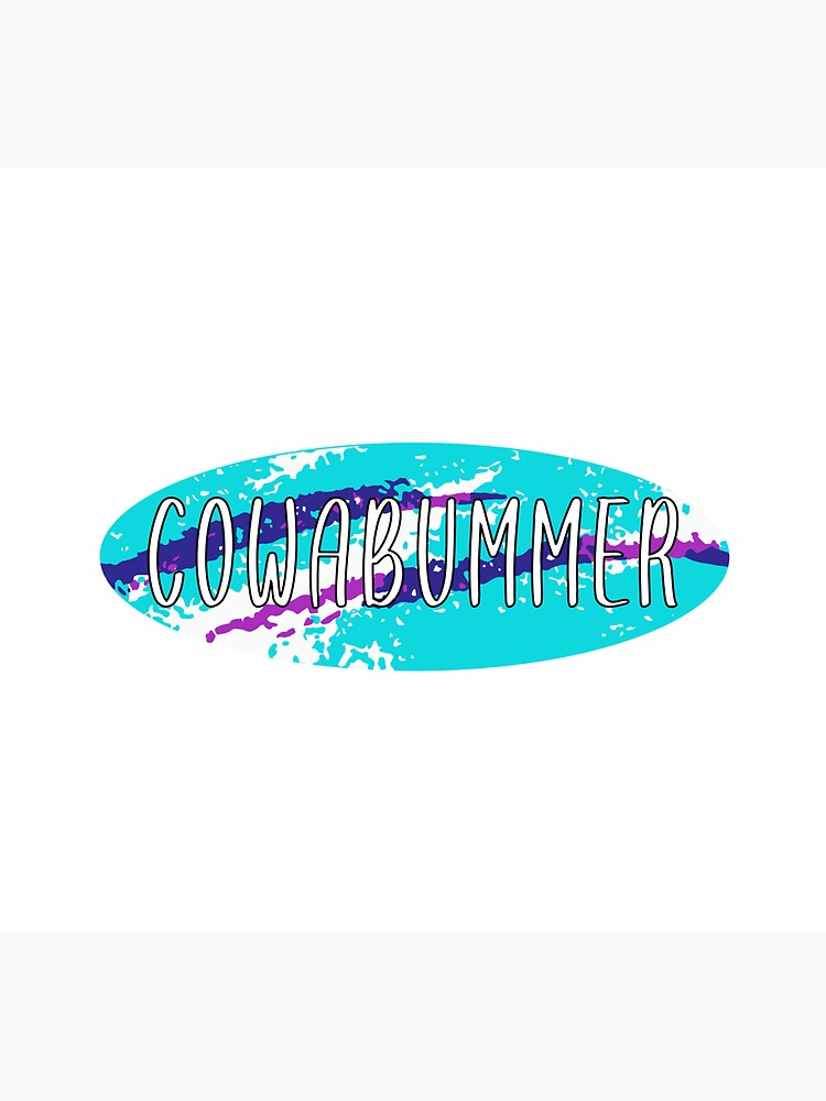 "Cowabummer 90's Mood" Sticker for Sale by GhostBabeBoo | Redbubble