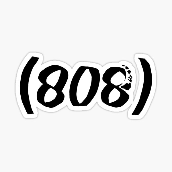 "808 Area Code" Sticker for Sale by Kaleamililani | Redbubble