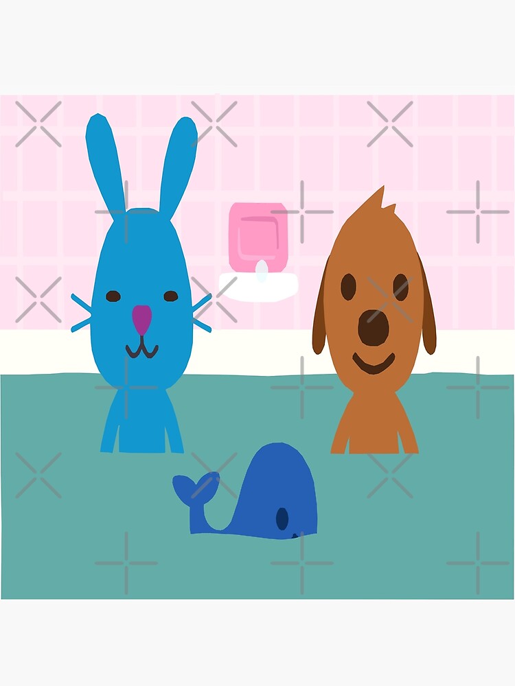 "Cute Sago Mini Dinosaur Dog and Rabbit" Art Print for Sale by ...