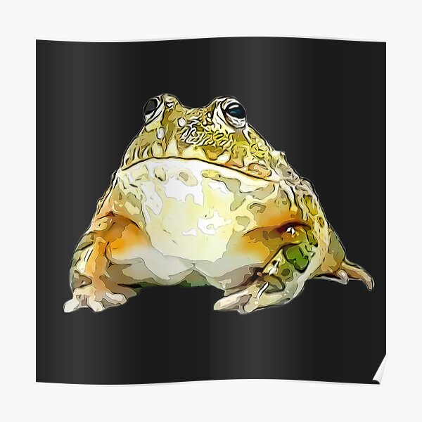"Bullfrog Croak Frog Funny Cute Angry" Poster for Sale by Elarex ...