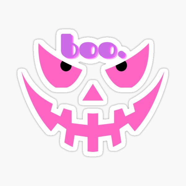 "BOO FACE" Sticker for Sale by mistivelvet | Redbubble
