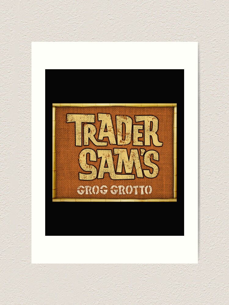 "Trader Sams Grog Grotto Tiki Bar Menu Sign Polynesian Village" Art ...