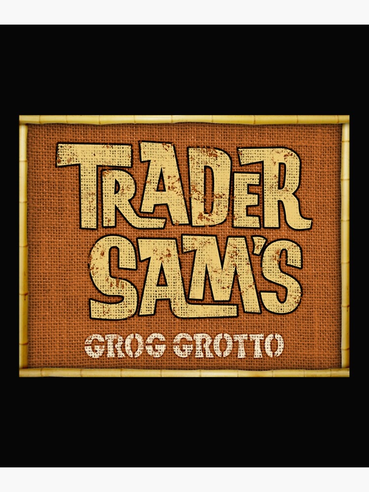 "Trader Sams Grog Grotto Tiki Bar Menu Sign Polynesian Village" Art ...