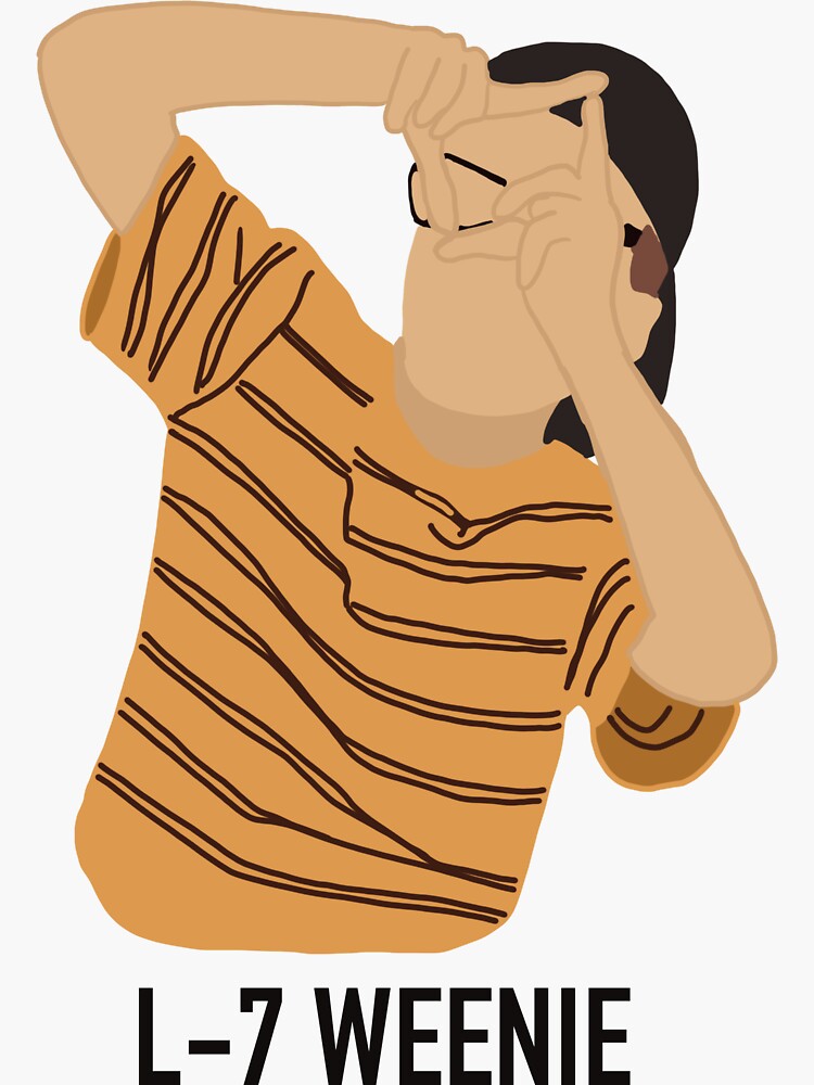 "Sandlot L7 Weenie" Sticker for Sale by rachaelthegreat | Redbubble