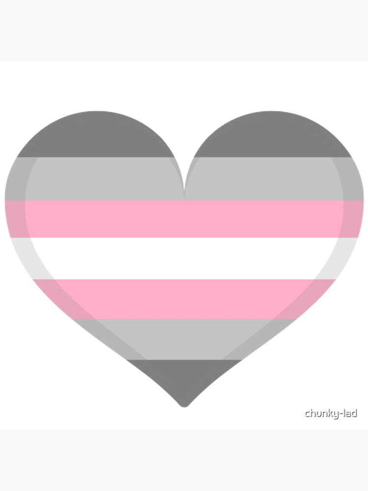Demigirl Lgbtq Pride Heart Poster For Sale By Chunky Lad Redbubble