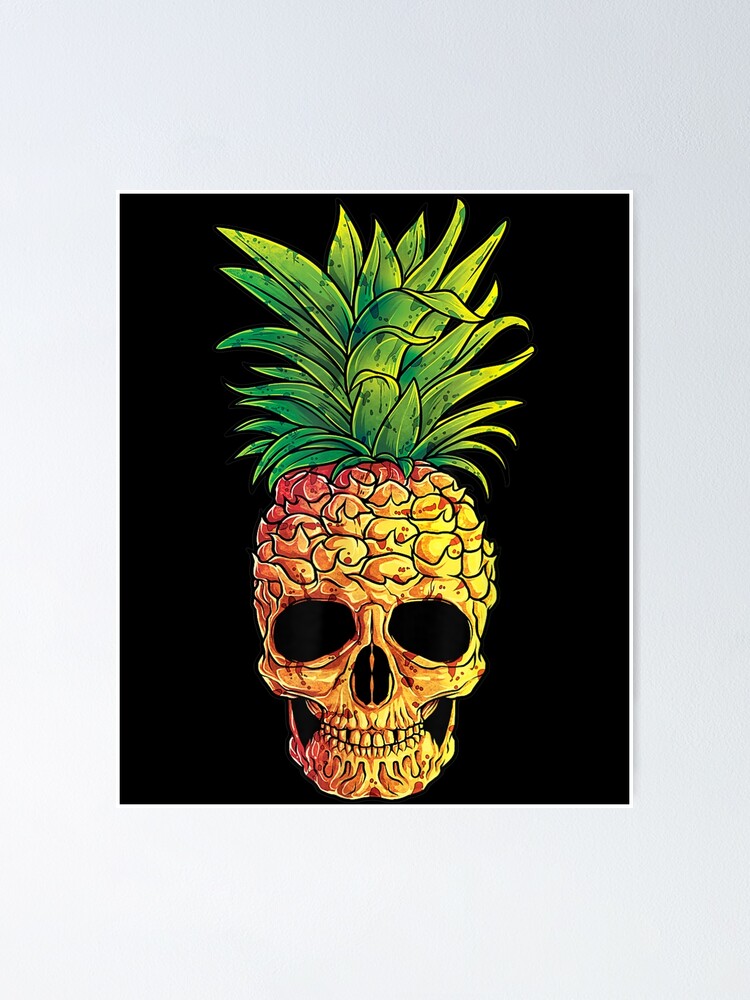 "Pineapple Skull Aloha Beaches Hawaiian Hawaii Goth" Poster by idabry ...