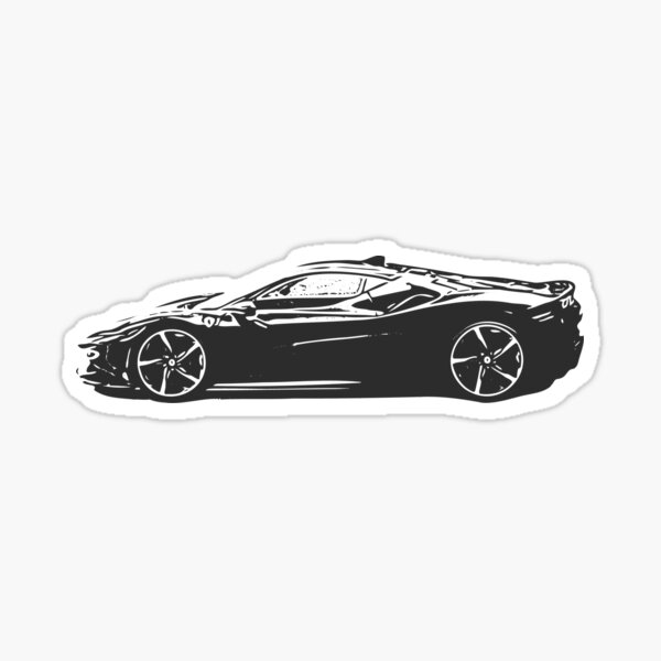 "The SF90" Sticker for Sale by CarsBlack-White | Redbubble
