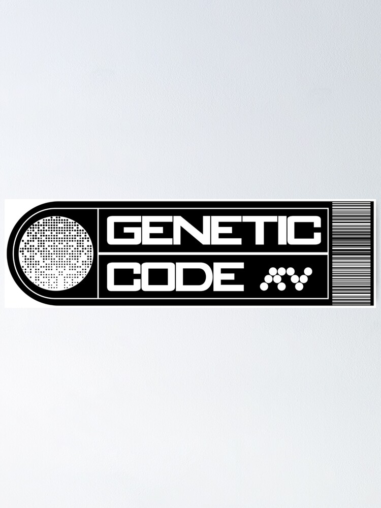 "Genetic Code DNA label " Poster for Sale by Dr-Evil | Redbubble