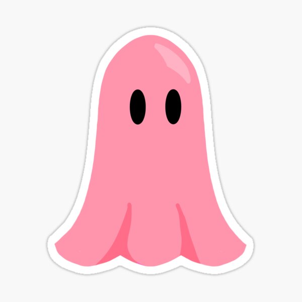 "pink halloween spooky ghost" Sticker for Sale by chunky-lad | Redbubble