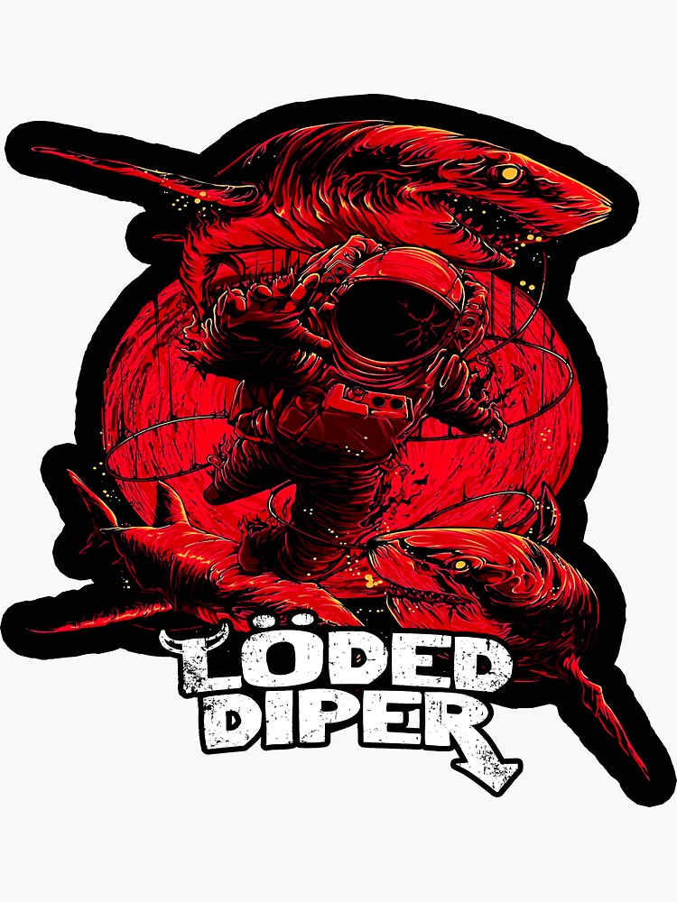 "loded diper band artwork" Sticker for Sale by Coquillageshop | Redbubble