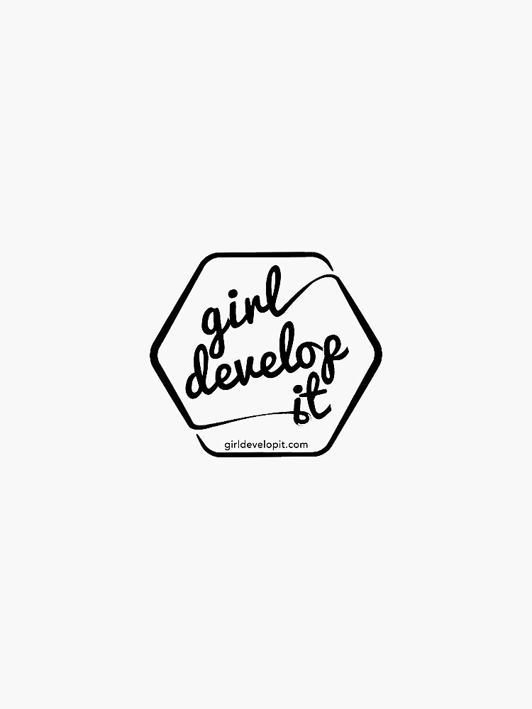 "Girl Develop It - Hexagon Typography" Sticker for Sale by lizmhs | Redbubble