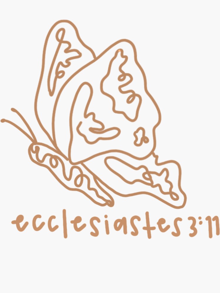 "Ecclesiastes 3:11 Butterfly" Sticker for Sale by Lavenmiy | Redbubble