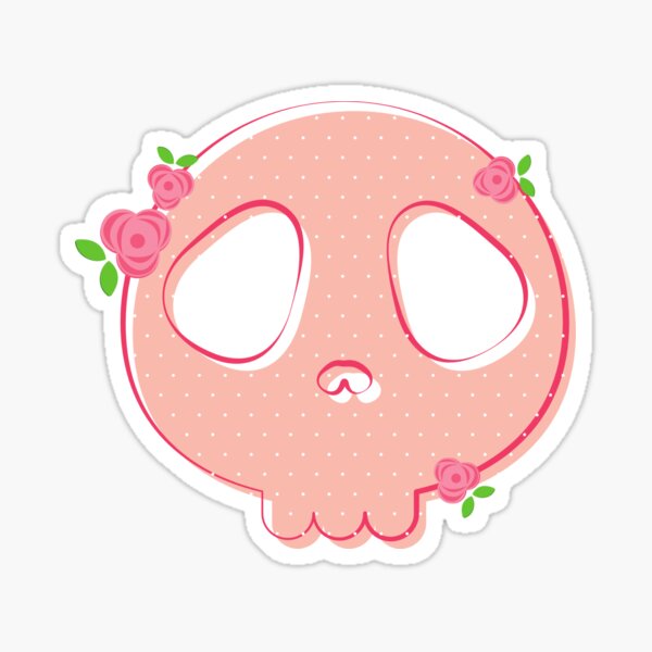 "soft pink skull" Sticker for Sale by talentx | Redbubble