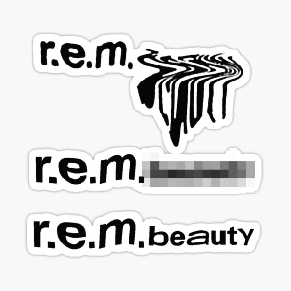 "r.e.m. beauty. text" Sticker by 94moonlight-bae | Redbubble