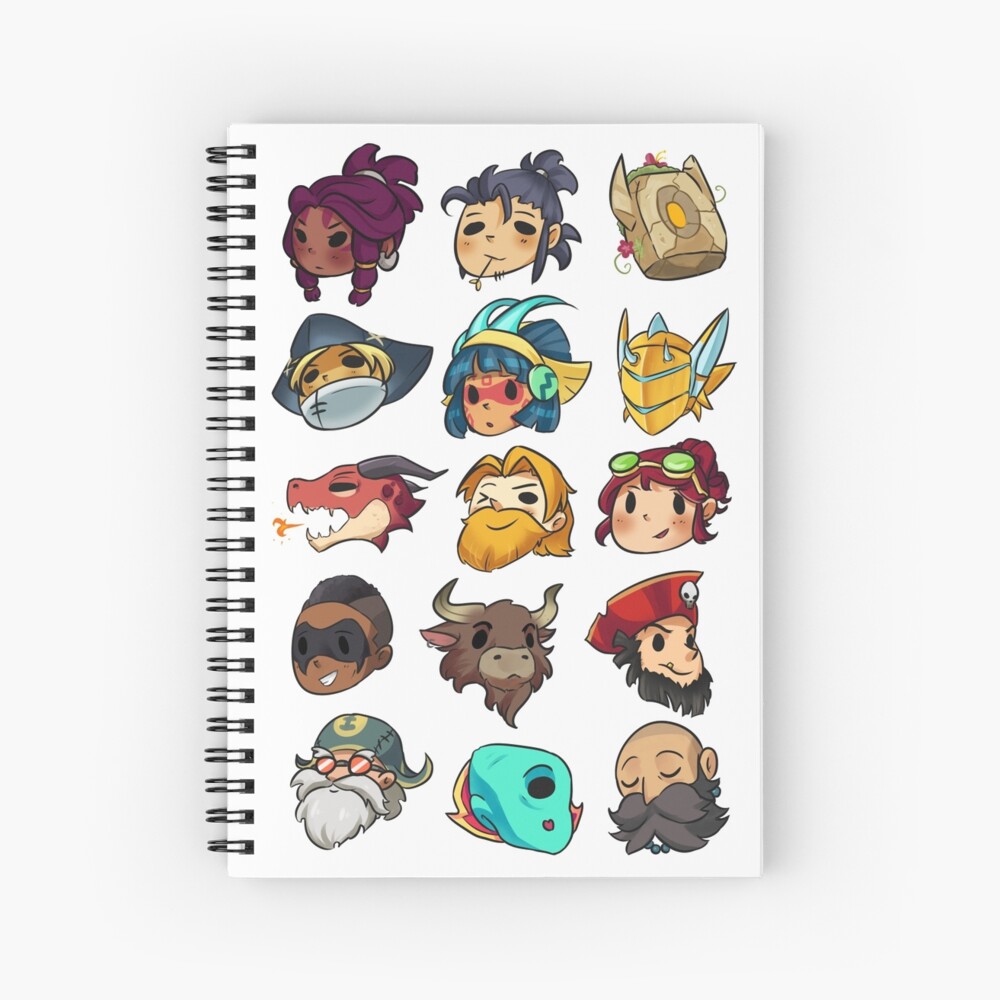 "Brawlhalla Legends Set 1 of 2" Spiral Notebook for Sale by calamari ...
