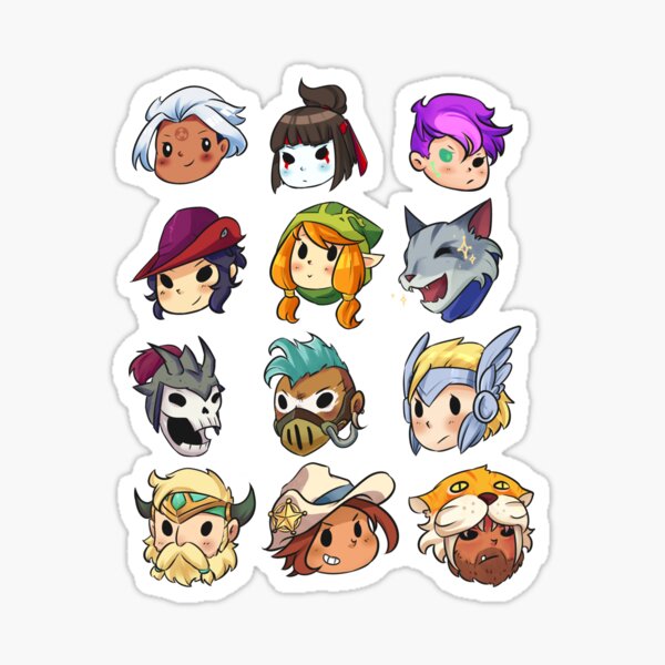 "Brawlhalla Legends Set 2 of 2" Sticker for Sale by calamari-pop ...