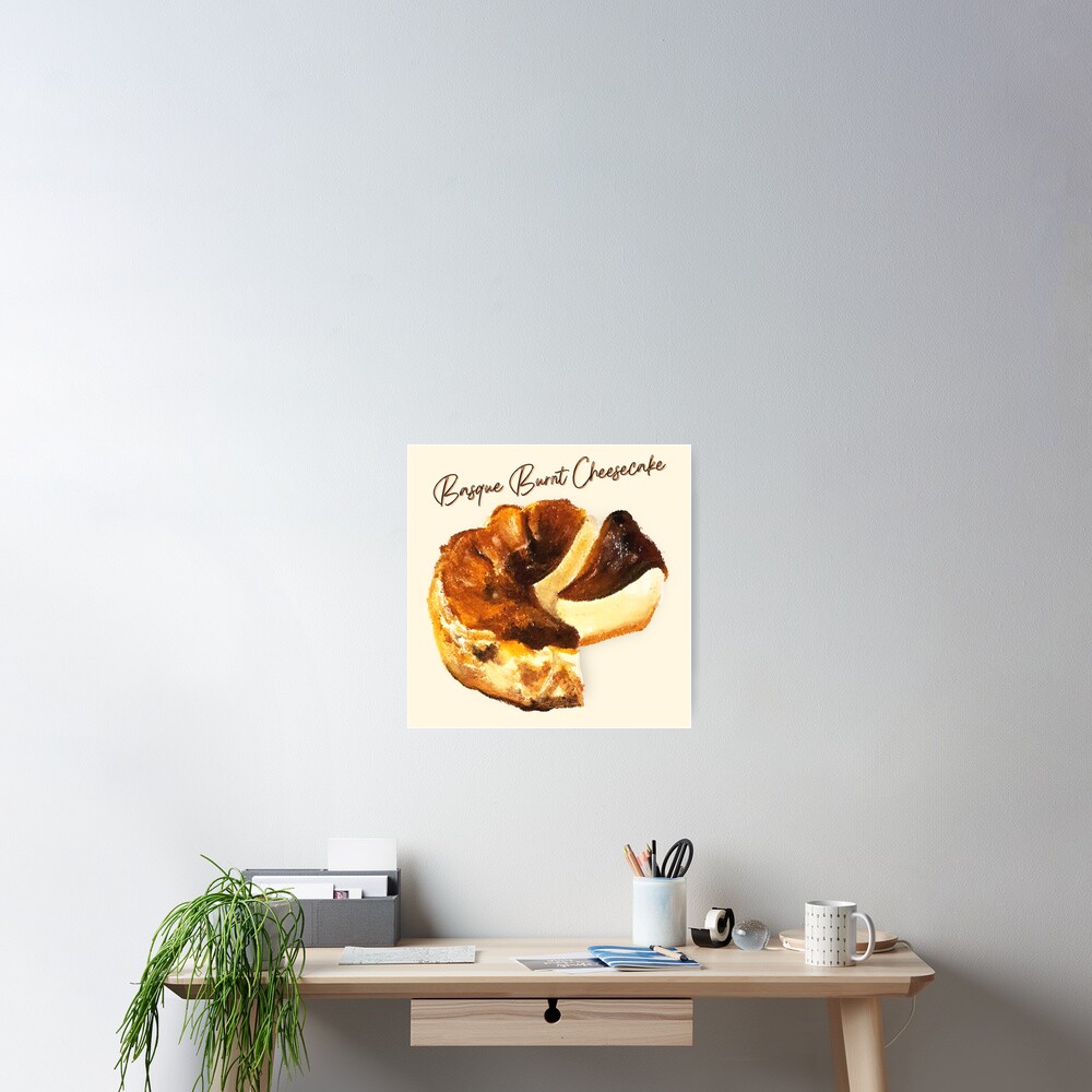 "Dessert-Basque Burnt Cheesecake" Sticker for Sale by Emmaart .my ...