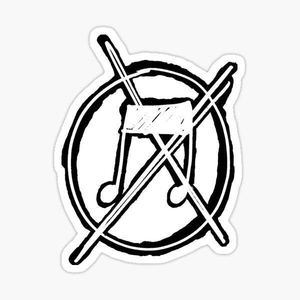 "Anti-music" Sticker for Sale by Ruggine | Redbubble