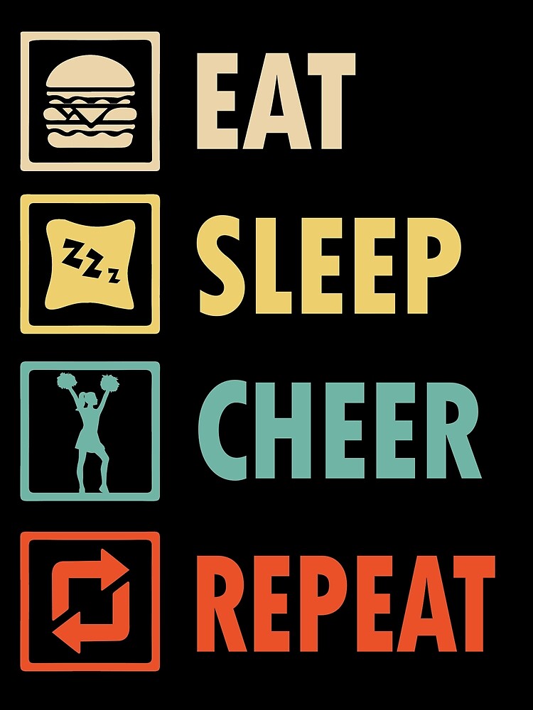 "Eat sleep cheer repeat" Poster for Sale by thanhmaidesign | Redbubble
