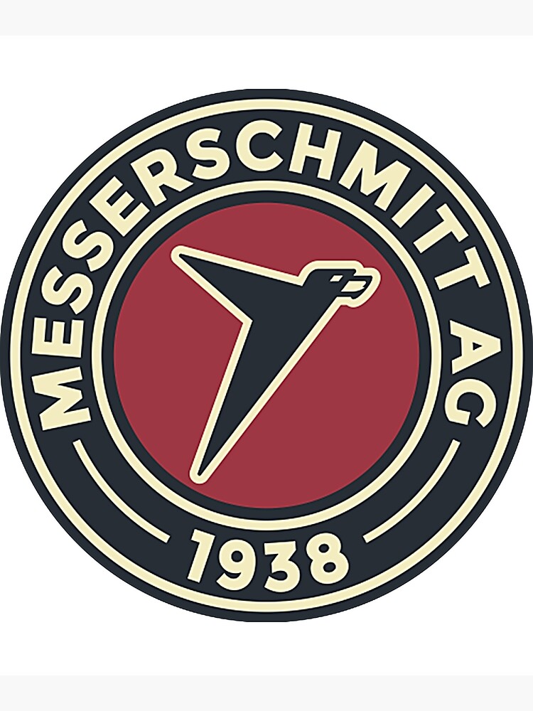 "Messerschmitt - 1938 - Custom Round Retro Logo " Photographic Print by ...