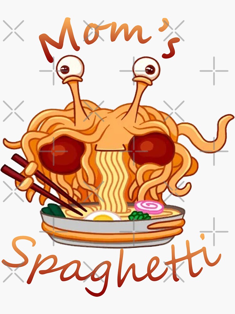 "Mom's spaghetti" Sticker for Sale by hpshop1234 | Redbubble
