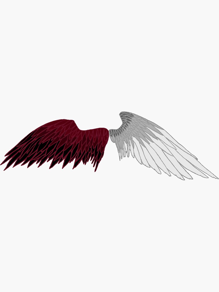 "Lucifer & Aurora Morningstar Wings" Sticker for Sale by LenahDesigns ...