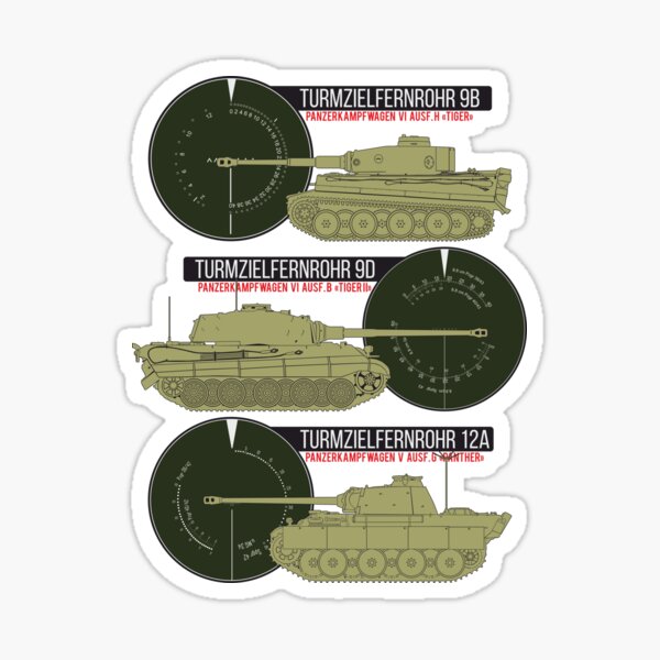 "German WW2 tanks and their sights" Sticker for Sale by FAawRay | Redbubble