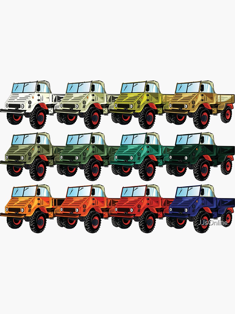 "Color palette Unimog - Oldtimer - Rainbow different" Sticker for Sale ...