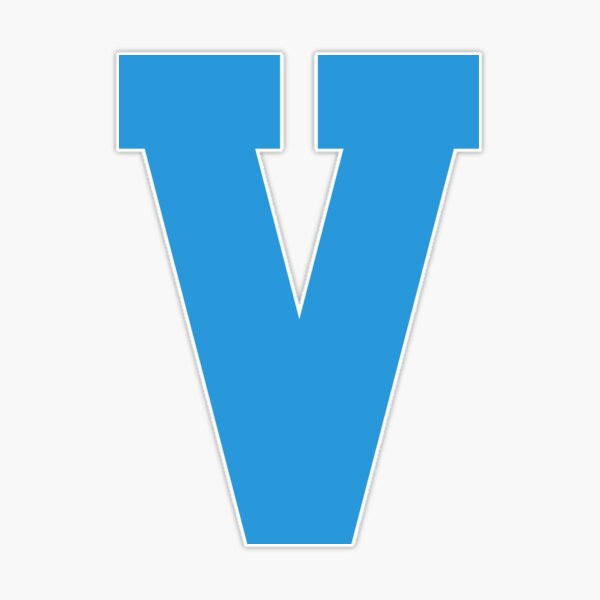 V Clip Art Blue