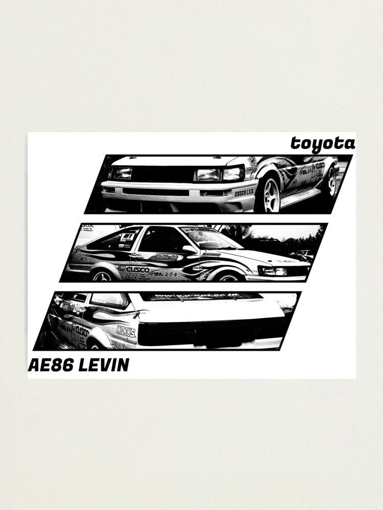 "TOYOTA COROLLA AE86 LEVIN D1GP Black 'N White Archive 2" Photographic ...