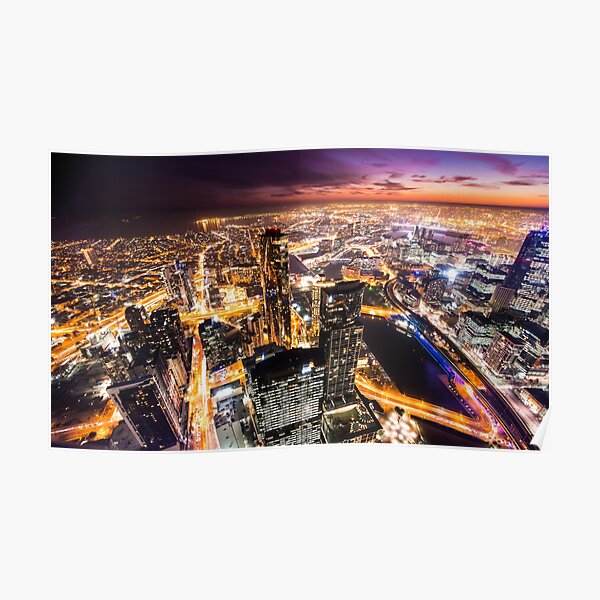 "Melbourne Sunset" Poster for Sale by LukeBaker | Redbubble