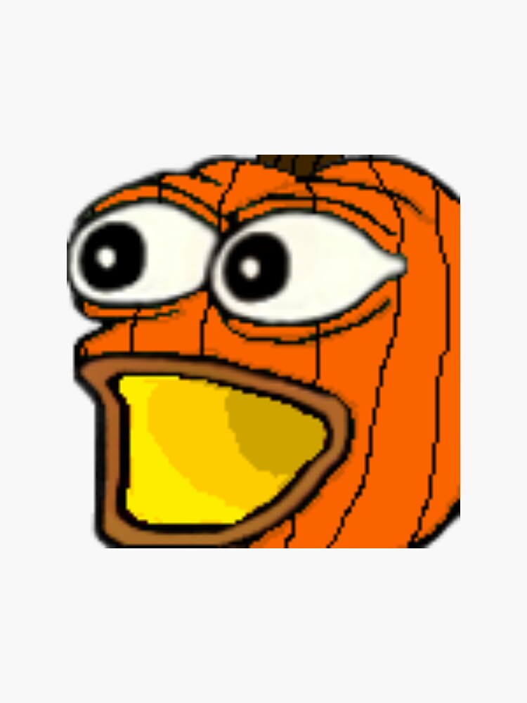 Poggershalloween Emote Halloween Twitch Emote Poggers Pumpkin Sticker For Sale By Xenxanses2