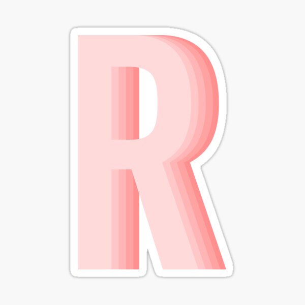 "Peach Letter R" Sticker by TheMonogramShop | Redbubble