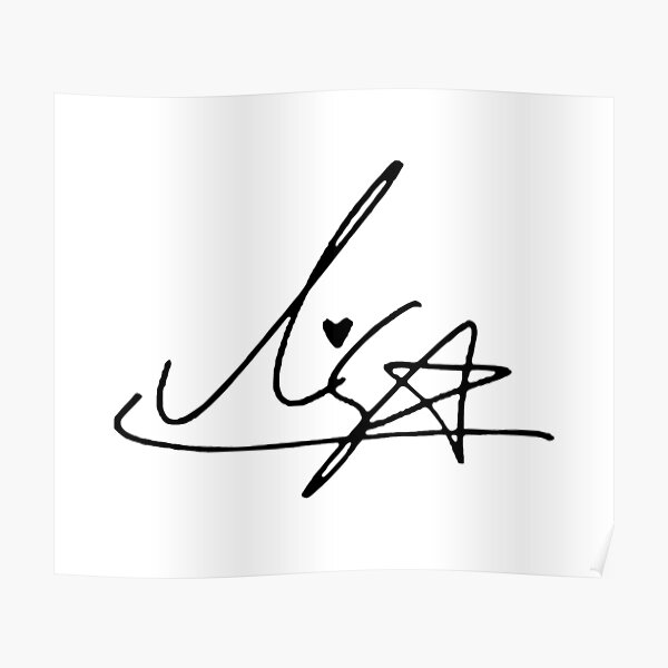 "lisa blackpink lalisa manoban signature" Poster for Sale by ...