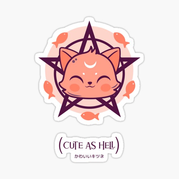 "Cute as hell" Sticker for Sale by Embr1106 | Redbubble