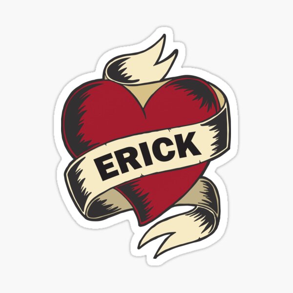 Pegatina «Nombre de Erick - Regalo para el nombre de Erick como corazón ...