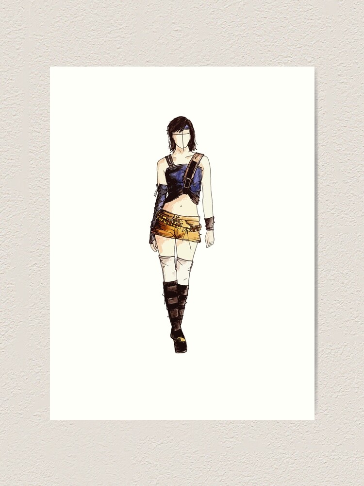 "Final Fantasy VII Yuffie Fashion Sketch" Art Print by TheRetroVGers ...