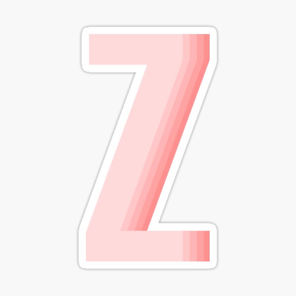 "Peach Letter Z" Sticker for Sale by TheMonogramShop | Redbubble
