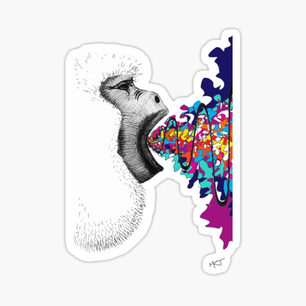 "Noisy - Colour" Sticker for Sale by BoneandLace | Redbubble